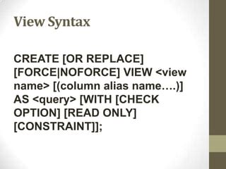 Oracle Database View PPTX Databases Computer Software And Applications