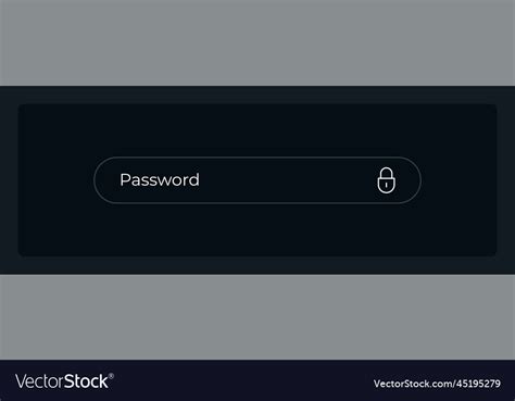 empty password field ui element template vector image