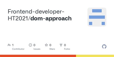 GitHub Frontend Developer HT2021 Dom Approach