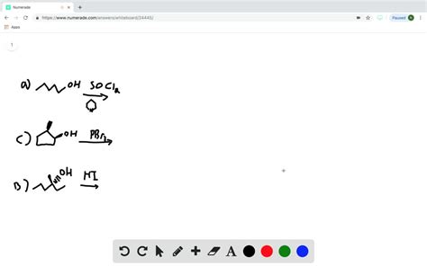 Solved Draw The Organic Products Formed In Each Reaction And Indicate