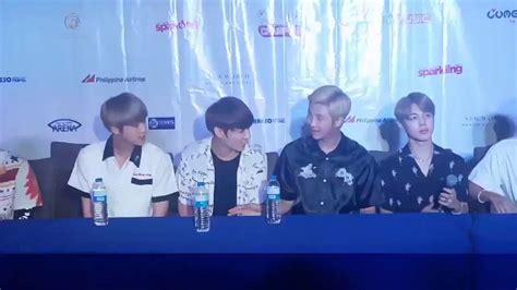 160903 Bts Presscon In Manila Speaking In Tagalog Youtube