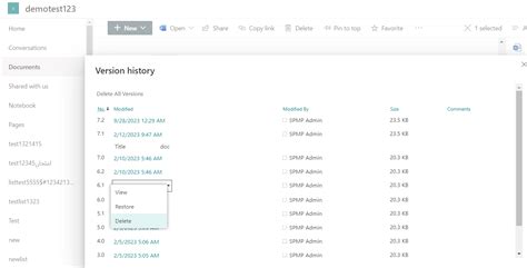 Sharepoint Versions Of This Item Cannot Be Deleted Because It Is On Hold Or Retention Policy