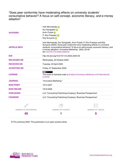 Does Peer Conformity Have Moderating Effects On Un Pdf Behavior Conformity