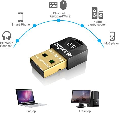Buy Maxuni USB Bluetooth Adapter For PC Bluetooth Dongle Adapter Supports Windows