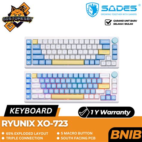 Jual Sades Ryunix Xo-723 Tri-Mode Mechanical Gaming Keyboard | Shopee ...