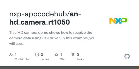 Github Nxp Appcodehuban Hdcamerart1050 This Hd Camera Demo Shows