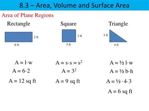 PPT Area Volume And Surface Area PowerPoint Presentation ID