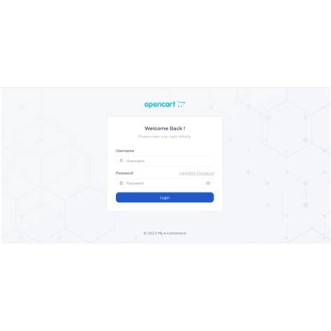 OpenCart Admin Login Page OpenCart 4x