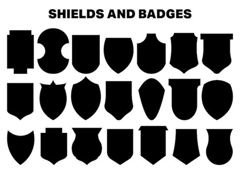 Premium Vector Shield Badge Shape Template Set