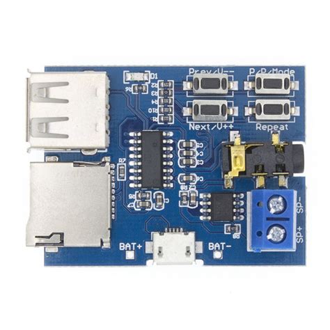Tenstar Robot Tf Card U Disk Mp3 Format Decoder Board Module Amplifier