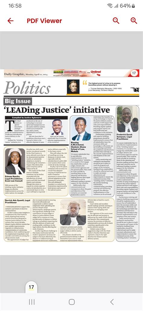 Frederick Gurah Sampson On Linkedin The Learned Chief Justice Of The Republic Of Ghana As By