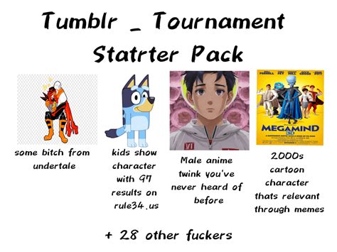 Average Tumblr Tournament Starter Pack R Starterpacks