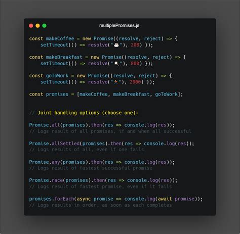 Options For Handling Multiple Promises Rjavascripttips