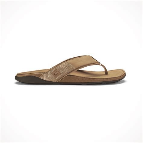 Mens Olukai Tuahine Leather Sandals