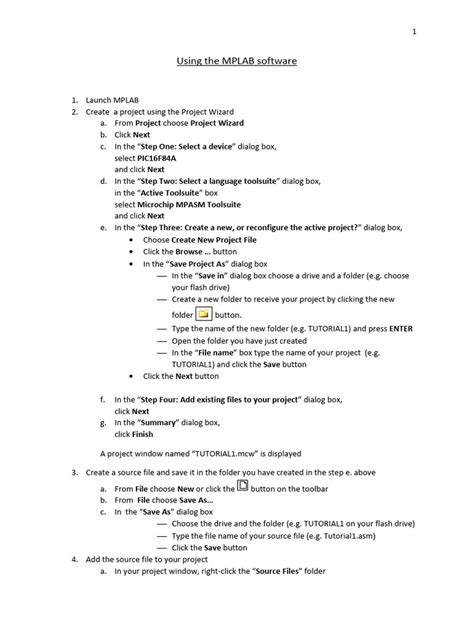Using The Mplab Software Pdf