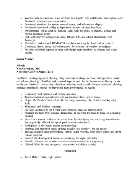Scrum Resume Pdf