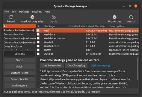 在 ubuntu 中使用輕量的 apt 軟體包管理器 synaptic linuxstory