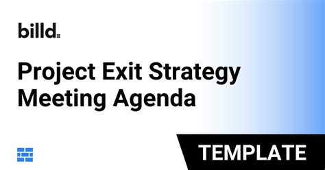 Template Construction Project Exit Strategy Meeting Agenda
