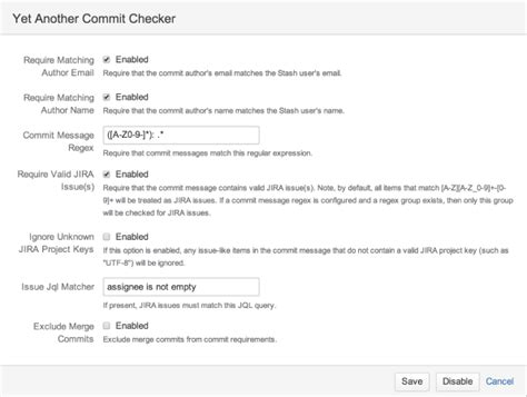 yet another commit checker version history atlassian marketplace