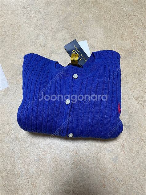 폴로 걸즈 가디건 그래픽 로얄 블루 Xl 여성의류 중고나라