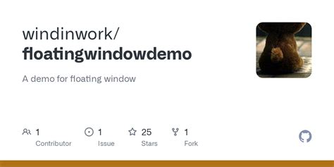 GitHub Windinwork Floatingwindowdemo A Demo For Floating Window