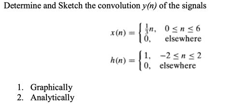 solved determine and sketch the convolution y n of the