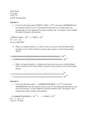Understanding Floating Point Numbers Range Underflow Course Hero