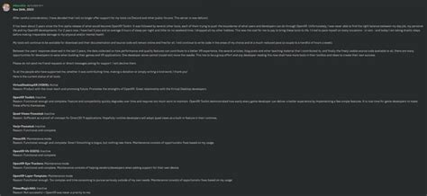 openxr toolkit developer closes down discord and ceases development of