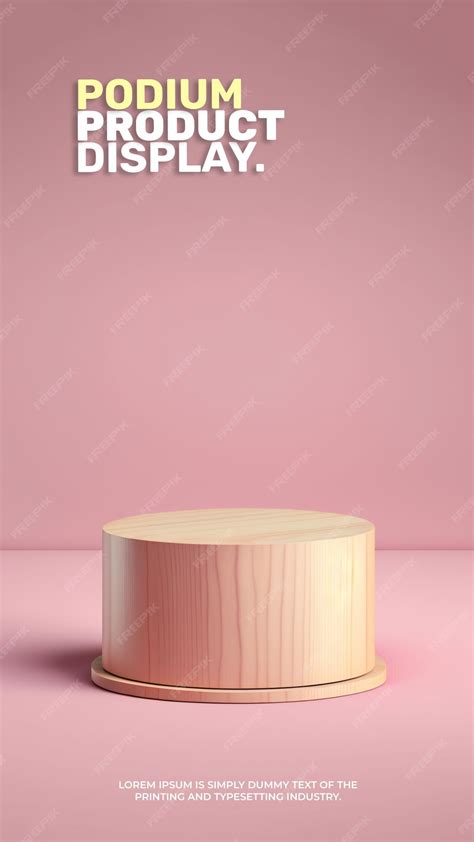 제품 디스플레이 3d 렌더링을 위한 제품 프레젠테이션 장면을 위한 목재 연단 무대 디스플레이 목업 프리미엄 Psd 파일