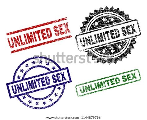 Unlimited Sex Seal Prints Damaged Texture Stock Vector Royalty Free