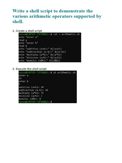 Arithmetic Operator Pdf
