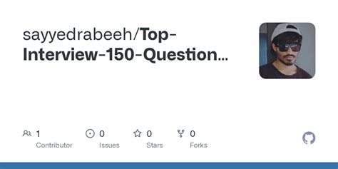Github Sayyedrabeehtop Interview 150 Questions And Answers Leetcode Github Sayyedrabeehtop Interview 150 Questions And Answers Leetcode