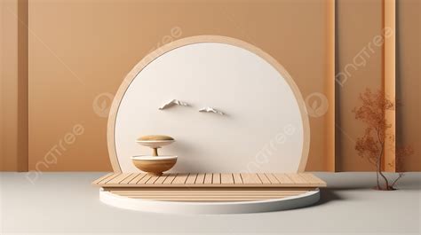 제품 프레젠테이션 및 브랜딩을 위한 일본식 연단의 3d 렌더링 사쿠라 꽃 벚꽃 배경 핑크 나무 배경 일러스트 및 사진 무료 다운로드 Pngtree