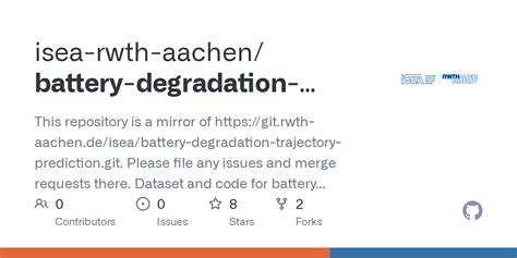 GitHub Isea Rwth Aachen Battery Degradation Trajectory Prediction This Repository Is A Mirror