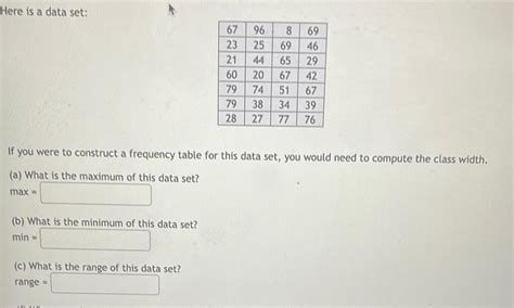 Answered Here Is A Data Set If You Were To Construct A Frequency Kunduz