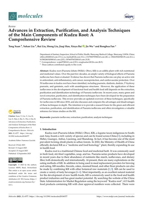 Pdf Advances In Extraction Purification And Analysis Techniques Of