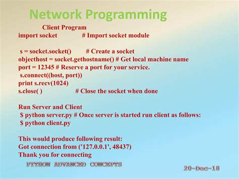 Advanced Concepts In Python Ppt