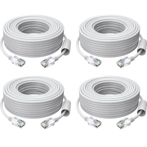 Zosi 65 Ft High Speed Cat 5e Ethernet Cable Network Rj45 Wire Cord For Poe Security Cameras