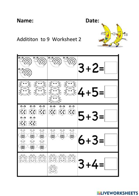 Adding To 9 Worksheet 2 Worksheet Live Worksheets Worksheets Library Adding To 9 Worksheet 2 Worksheet Live Worksheets Worksheets Library