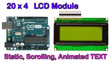 20 X 4 Lcd Module With Arduino Uno Interface Youtube