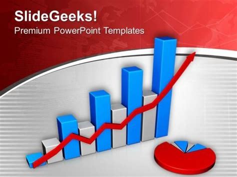 Business Growth With Bar Graph PowerPoint Templates Ppt Backgrounds For Slides