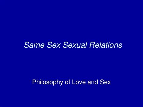 PPT Same Sex Sexual Relations PowerPoint Presentation Free Download ID