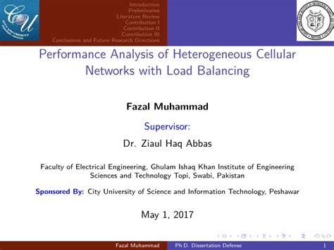 Pdf Performance Analysis Of Heterogeneous Cellular Networks With Load Balancing Phd Defense
