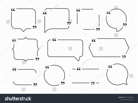Quote Box Frames Set Isolated On Stock Vector Royalty Free 1452305036