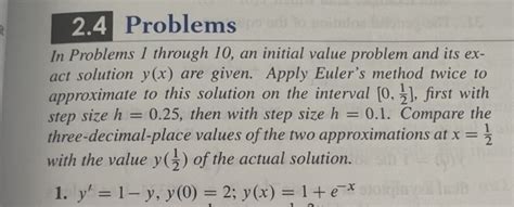 Solved In Problems Through An Initial Value Problem Chegg Com