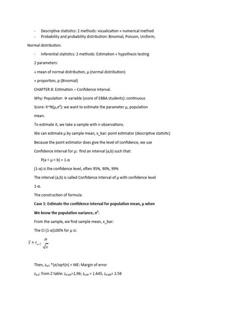 Lecture 9 Pdf Statistical Hypothesis Testing Confidence Interval