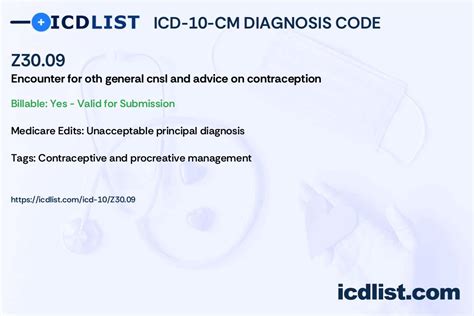 Icd 10 Cm Diagnosis Code Z3009 Encounter For Other General