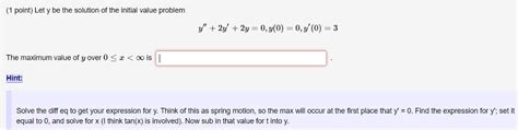 Solved This Is Differential Equations Please In The Chegg