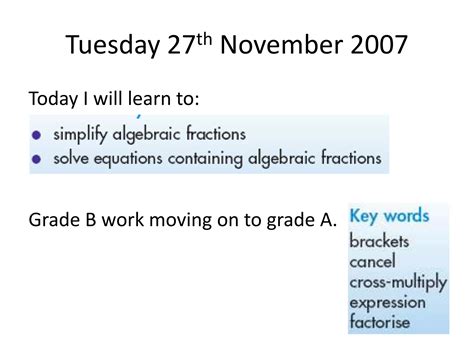 Simplify Algebraic Fractions 271107 Pptx