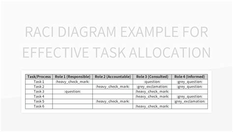 efficient task allocation with raci chart an example excel template and